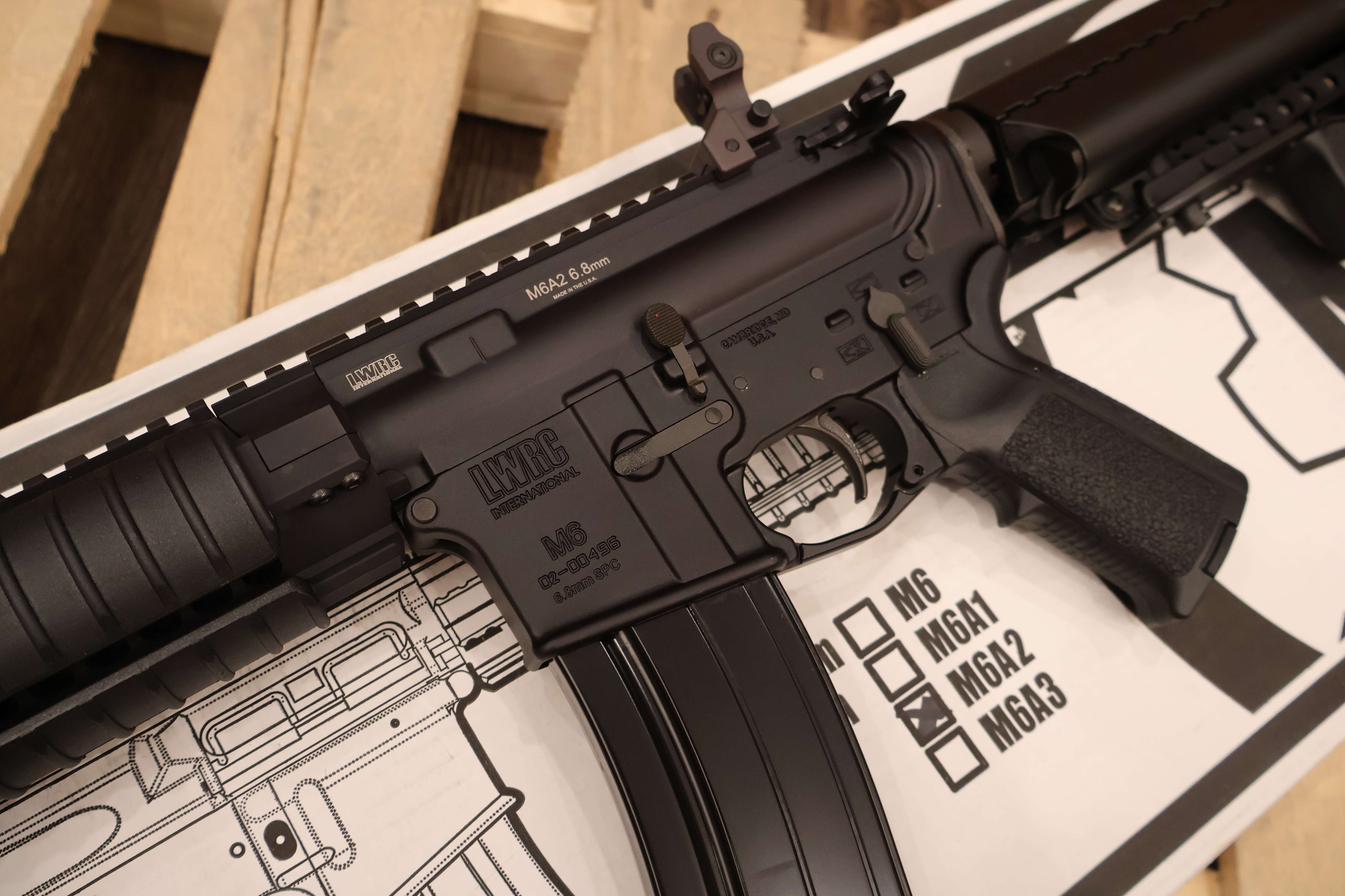 LWRC M6A2 AR-15 PISTON DRIVEN BLACK FINISH QUAD RAIL SKIRMISH 16" 6.8 ...